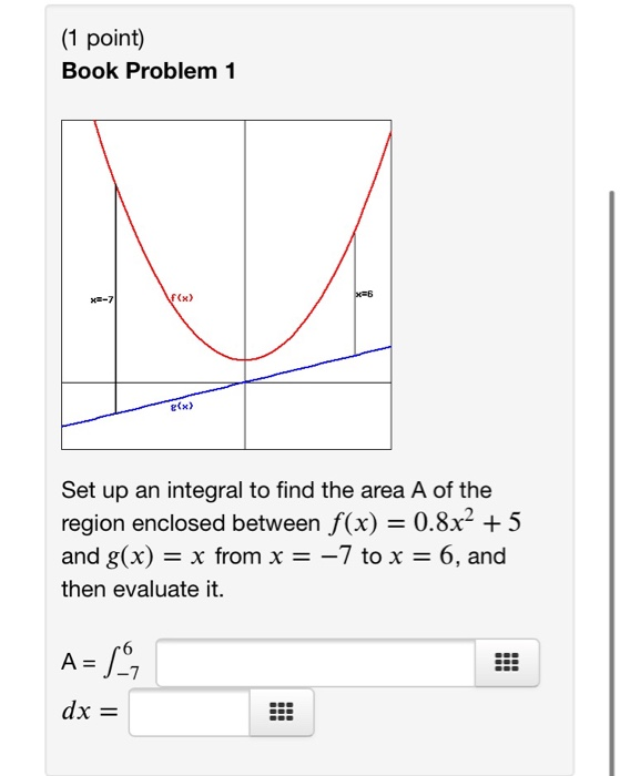 Solved (1 point) Book Problem 1 Set up an integral to find | Chegg.com