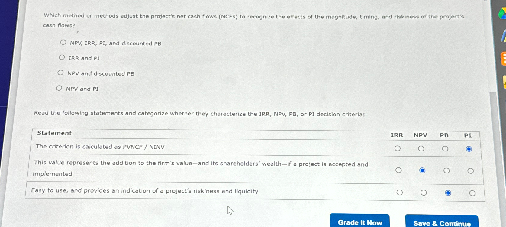 Solved Which method or methods adjust the project's net cash | Chegg.com