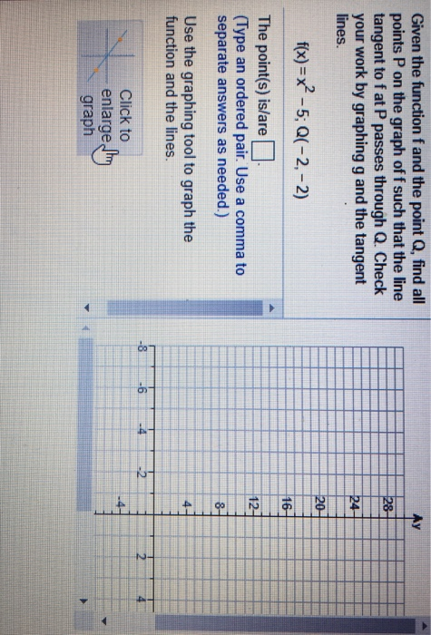 Solved Given the function f and the point Q, find all points | Chegg.com