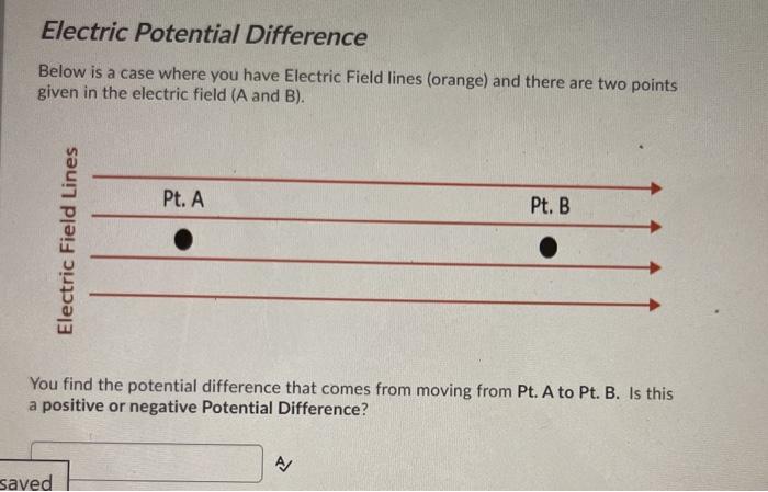 Solved Electric Potential Difference Below is a case where | Chegg.com