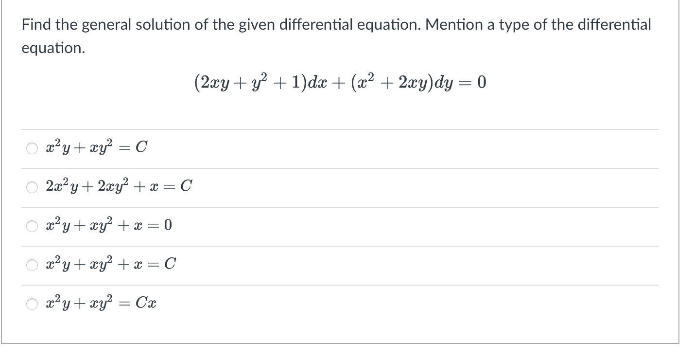 Solved Find the general solution of the given differential | Chegg.com
