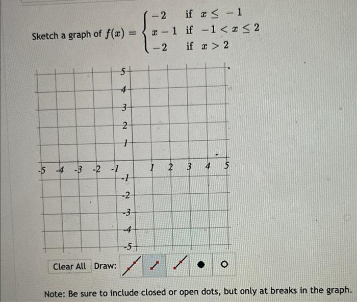 Solved Sketch a graph of f(x) - 2 if x