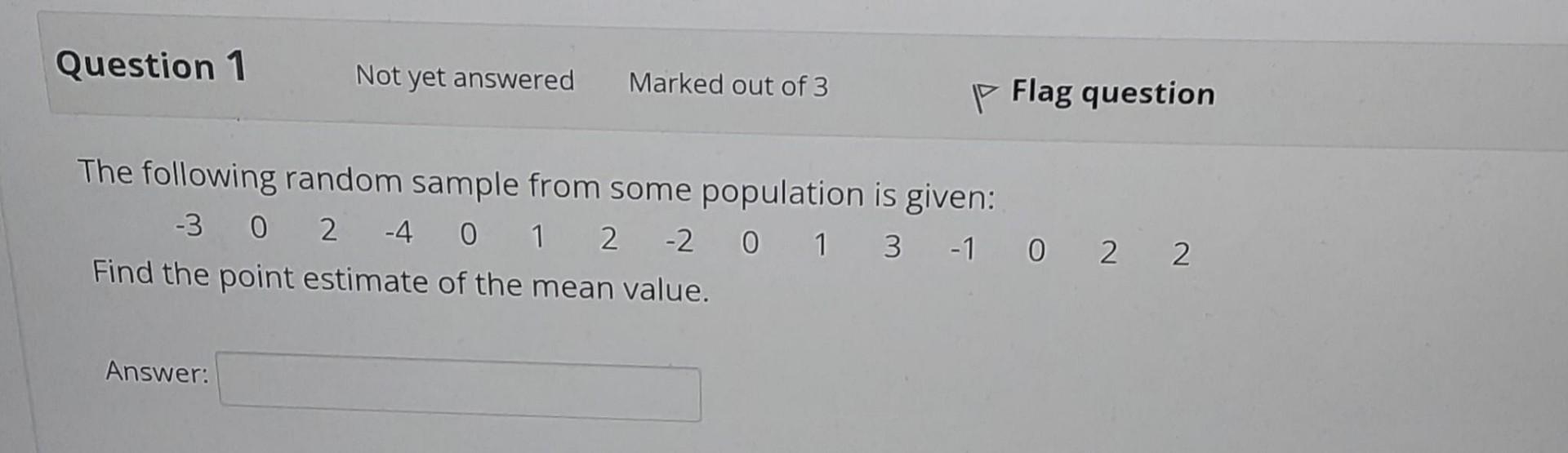 Solved The following random sample from some population is | Chegg.com