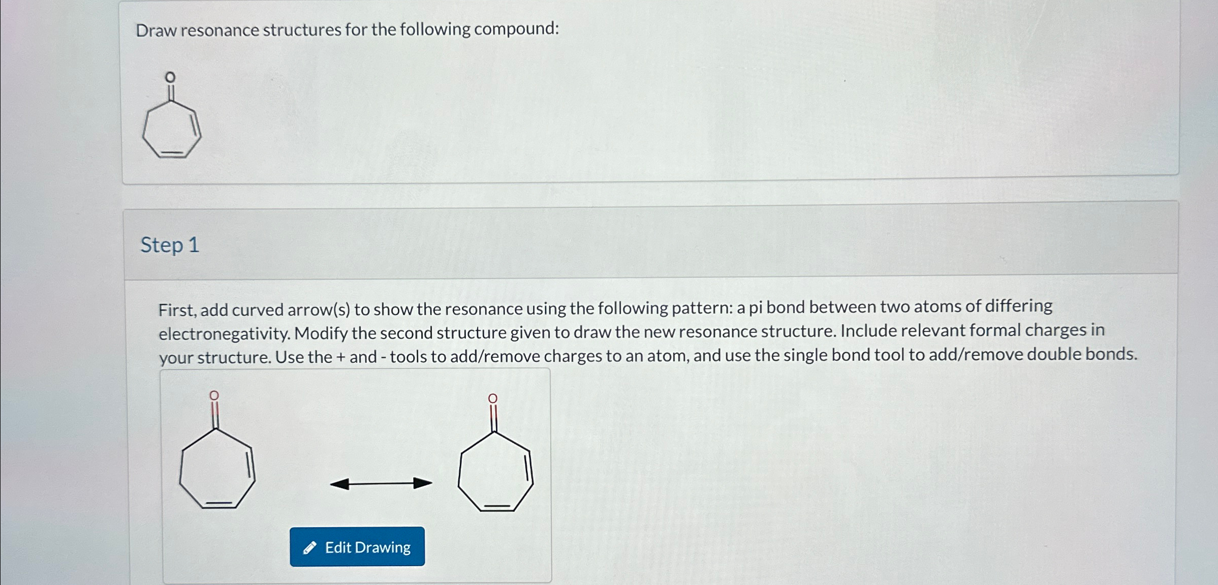 Solved Draw resonance structures for the following | Chegg.com
