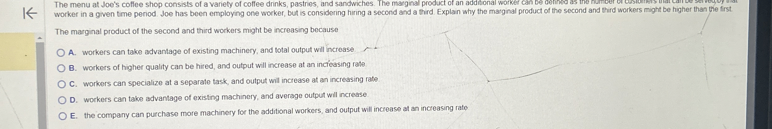 Solved worker in a given time period. Joe has been employing | Chegg.com