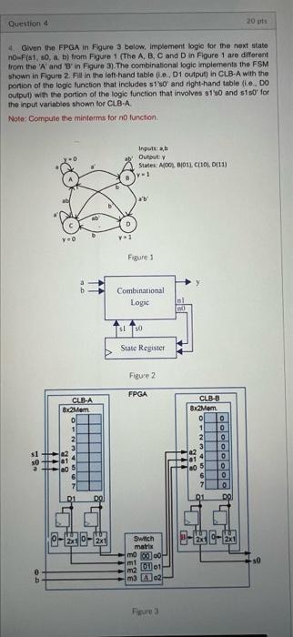 Solved 4 Given The Fpga In Figure 3 Below Implement Logic 