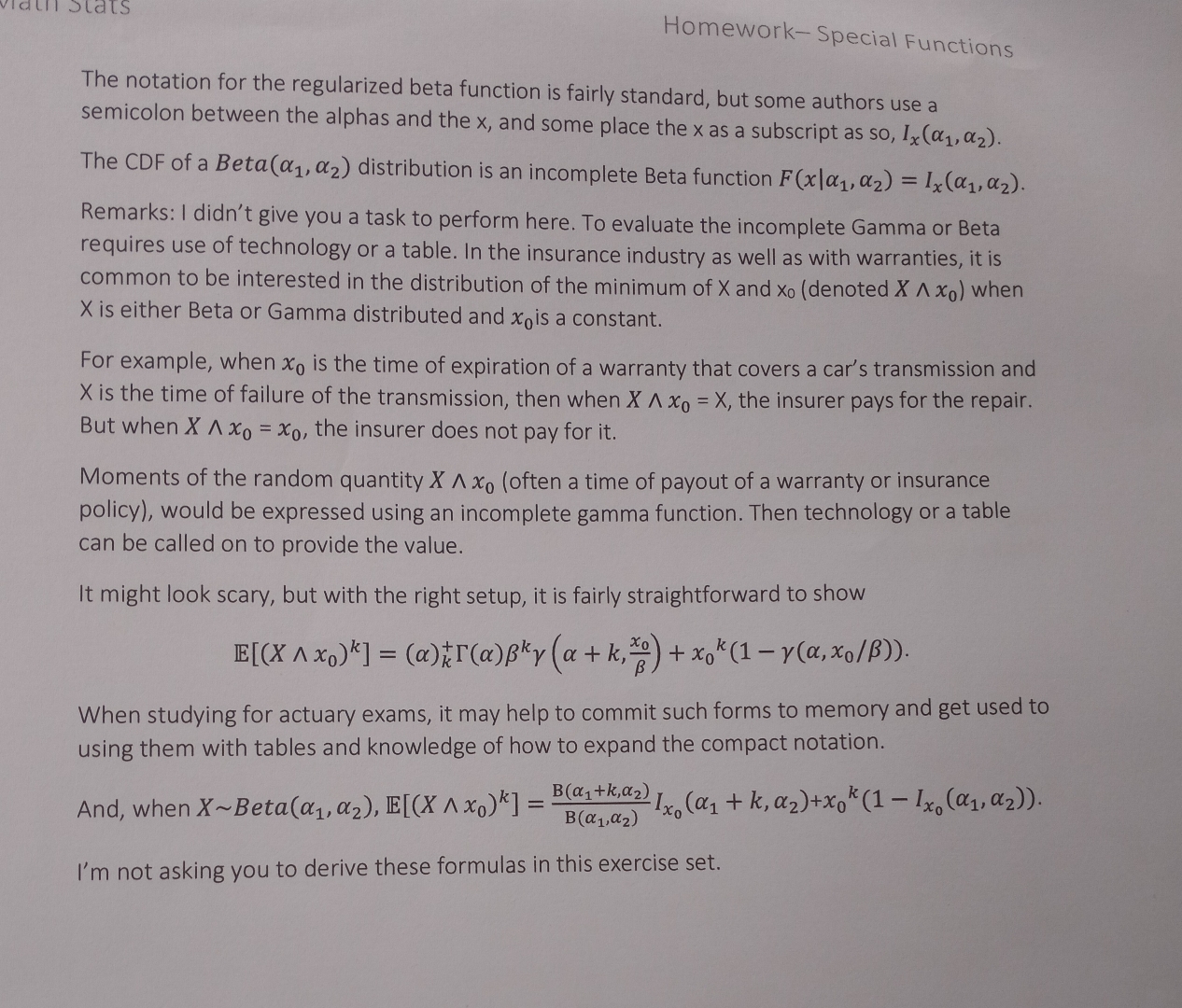 Solved Homework-Special FunctionsThe notation for the | Chegg.com
