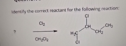 Solved Identify the correct reactant for the following | Chegg.com
