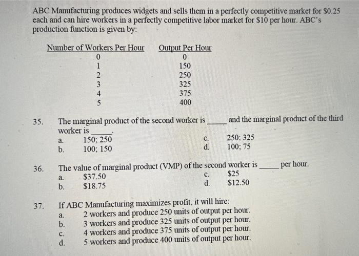 Solved ABC Manufacturing produces widgets and sells them in | Chegg.com