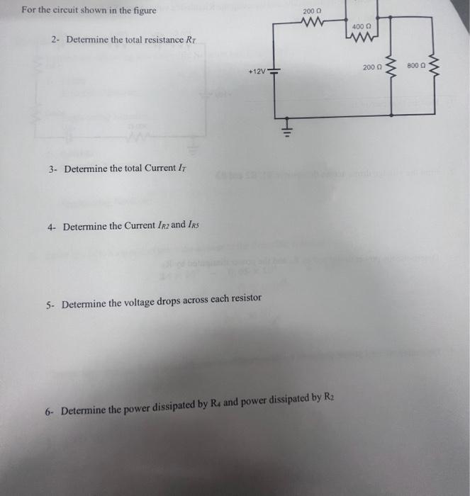 Solved 2- Determine the total resistance RT 3- Determine the | Chegg.com