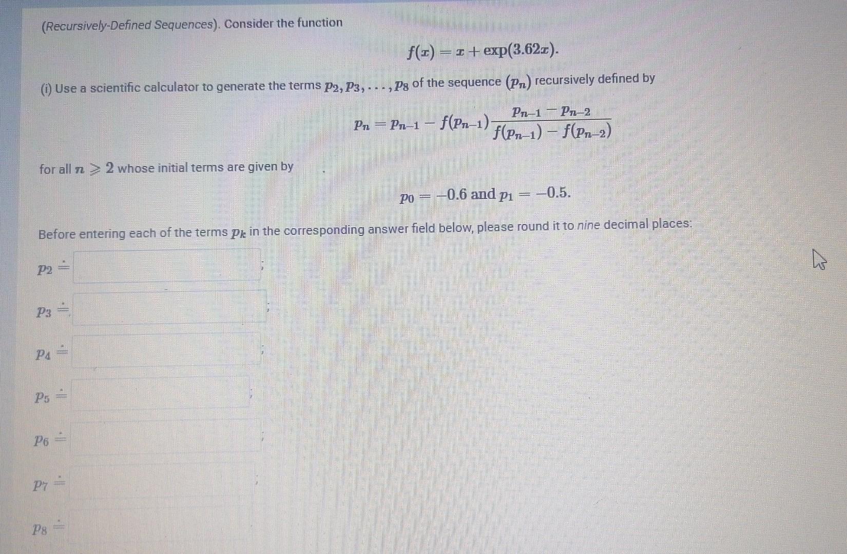 Solved (Recursively-Defined Sequences). Consider the | Chegg.com