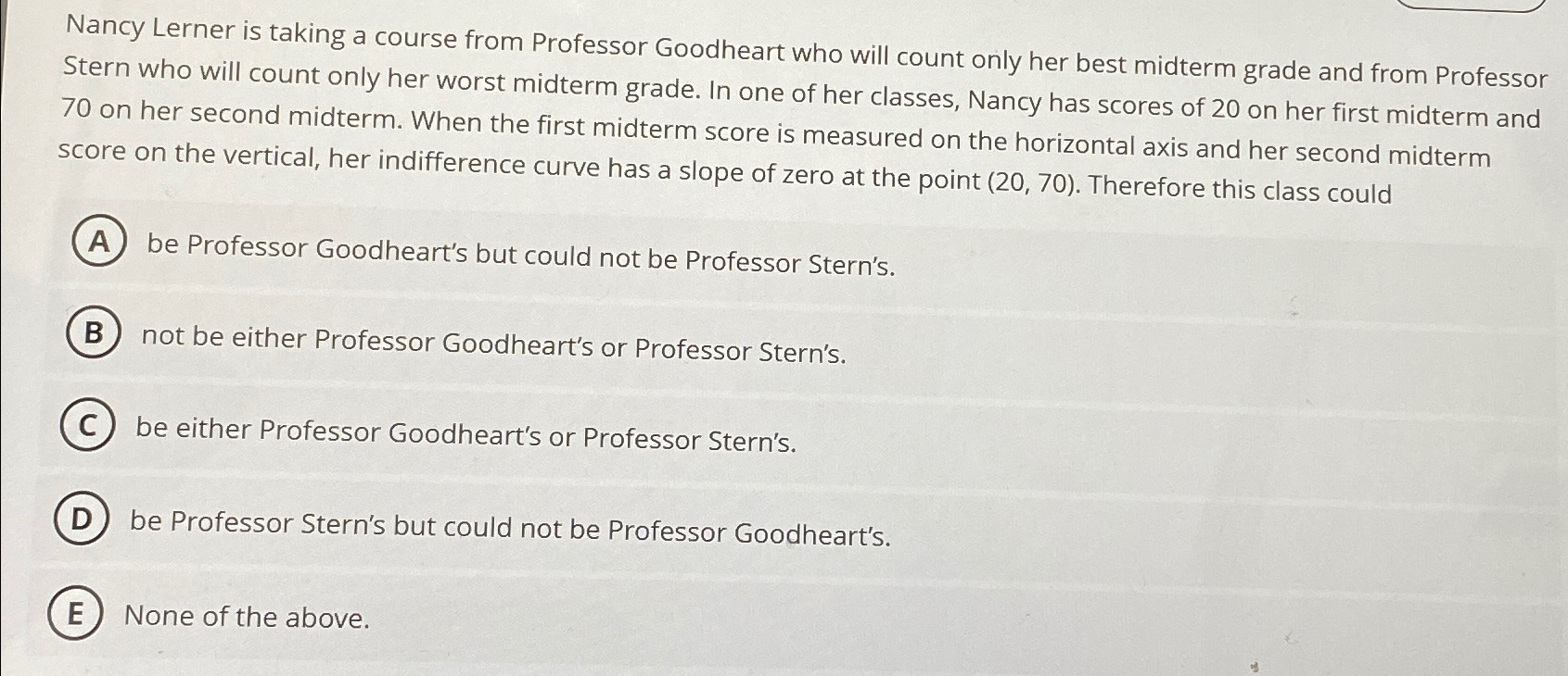 Solved Nancy Lerner is taking a course from Professor | Chegg.com