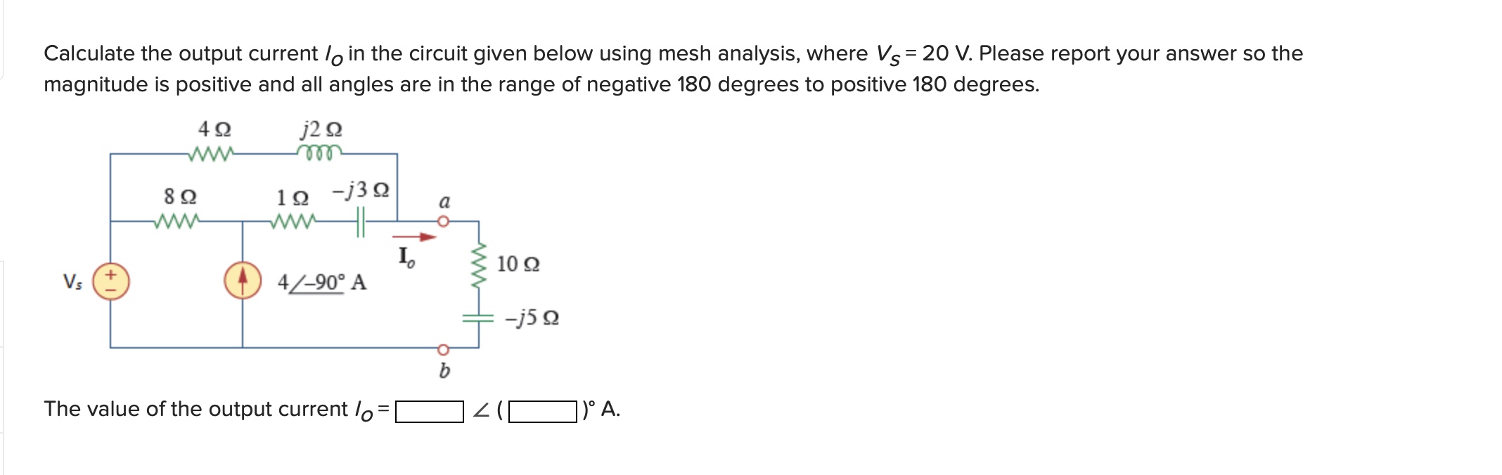 Solved Calculate the output current IO in ﻿the circuit given | Chegg.com