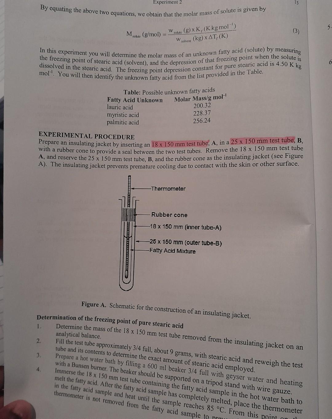Solved experiment 2: Freezing point ee freeling 2 pint of | Chegg.com