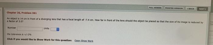 Solved PULL SCREEN PRINTER VERSION BACK NEXT Chapter 26, | Chegg.com