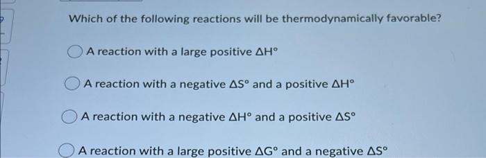 Solved Which of the following reactions will be | Chegg.com