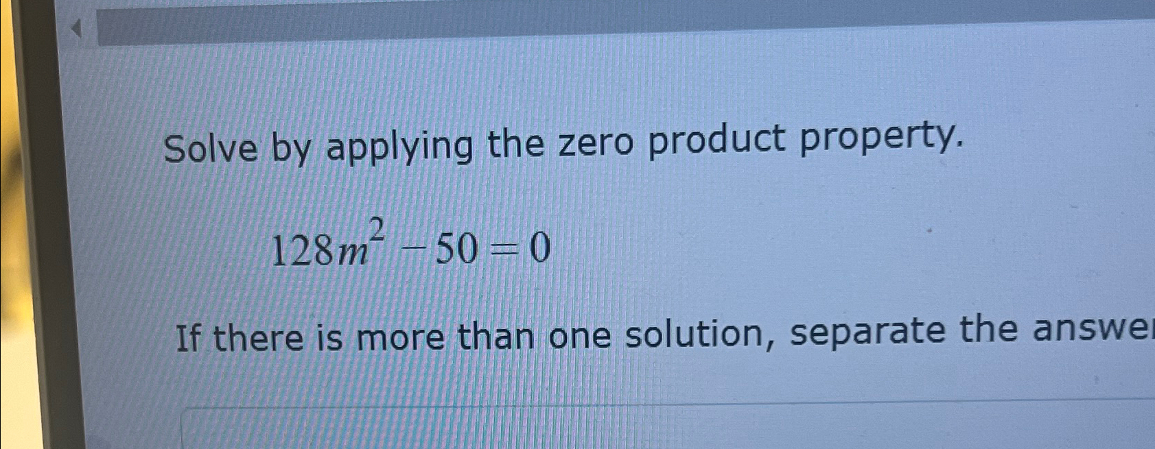 Solved Solve by applying the zero product | Chegg.com