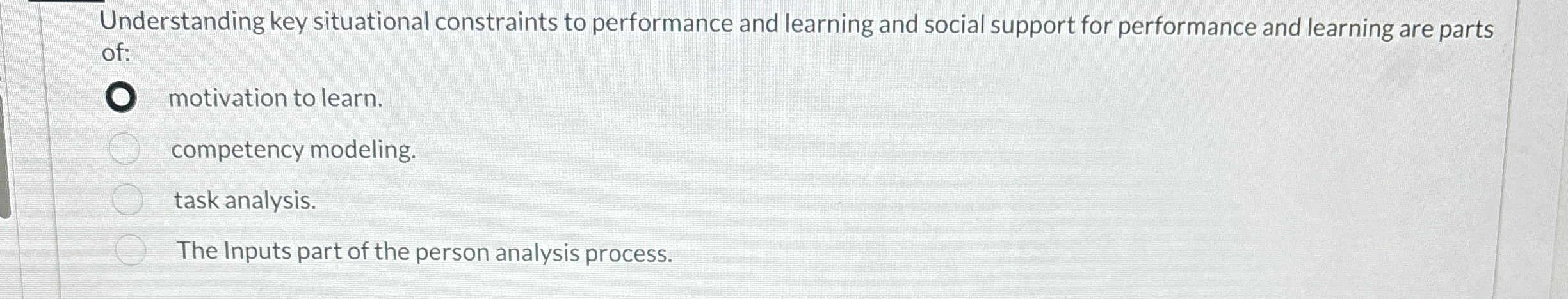 Solved Understanding key situational constraints to | Chegg.com