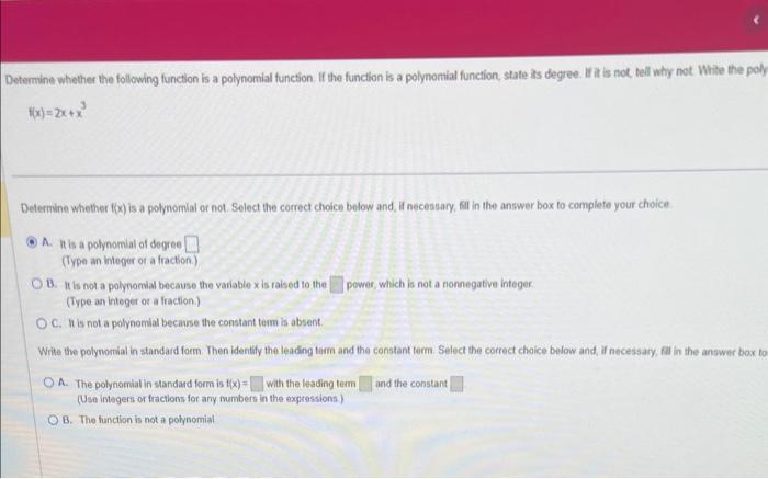 Solved determine whether the following function. if the | Chegg.com