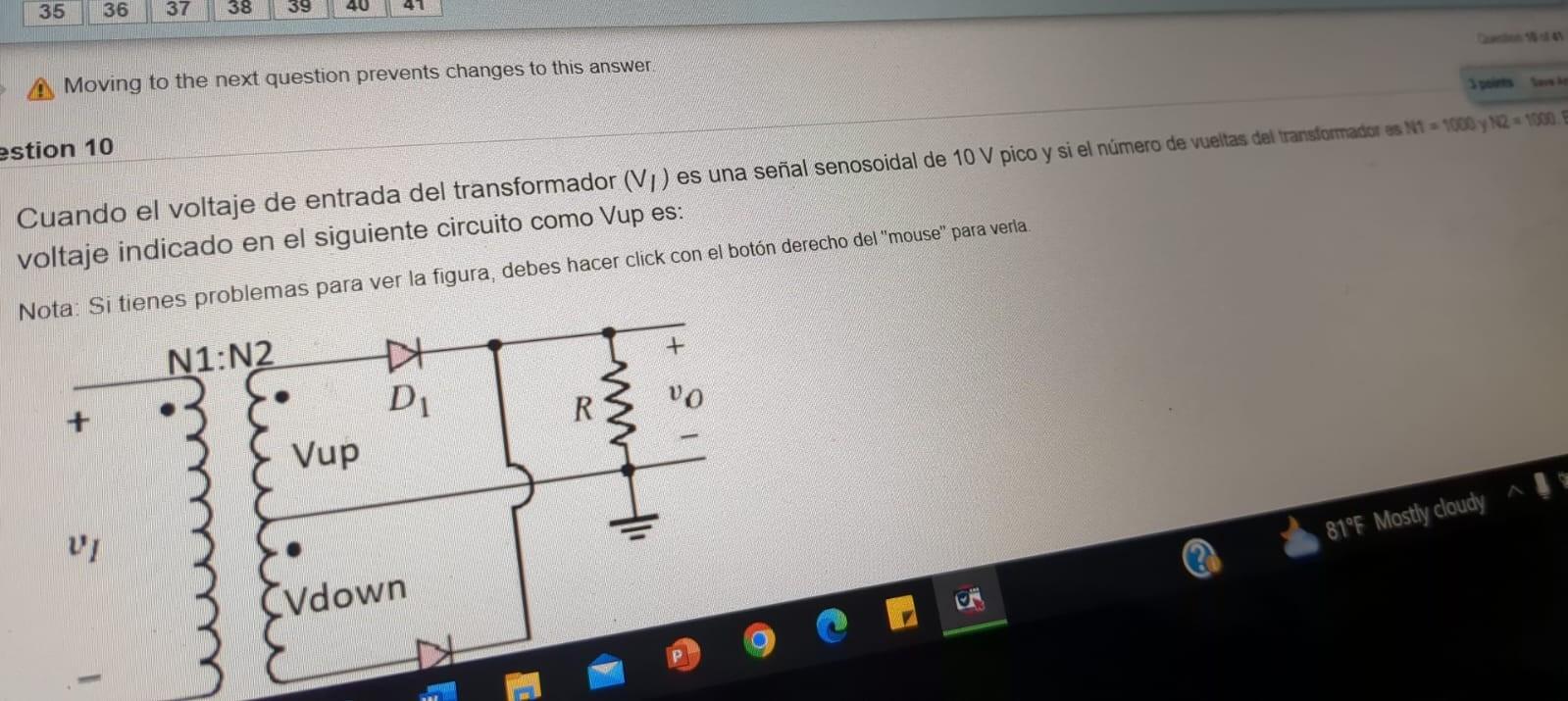 Solved istion 10 voltaje indicado en el siguiente circuito | Chegg.com