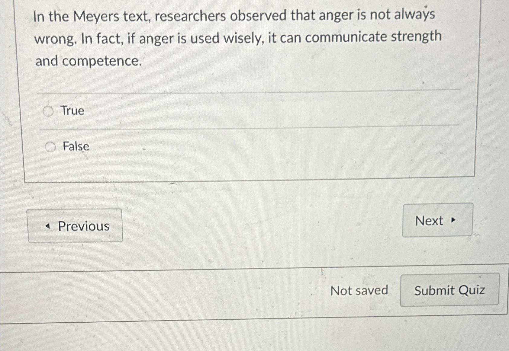 Solved In the Meyers text, researchers observed that anger | Chegg.com