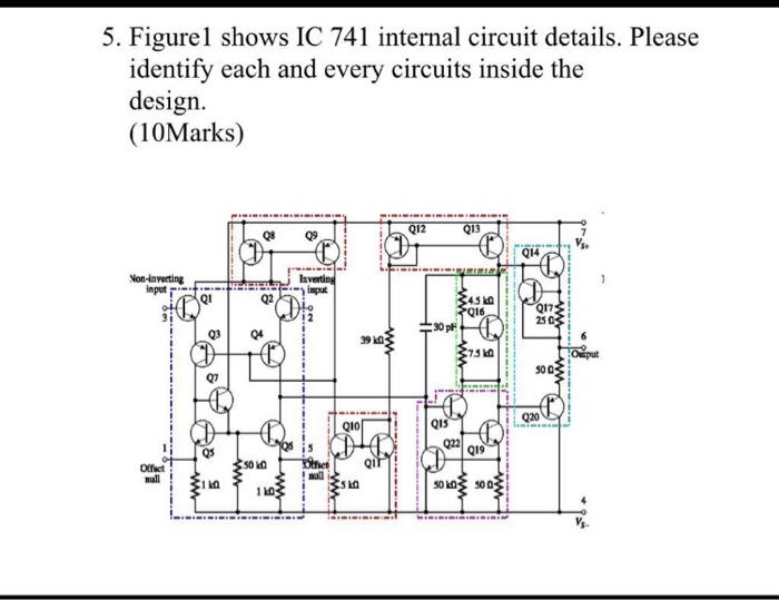 Solved 5. Figurel shows IC 741 internal circuit details. | Chegg.com