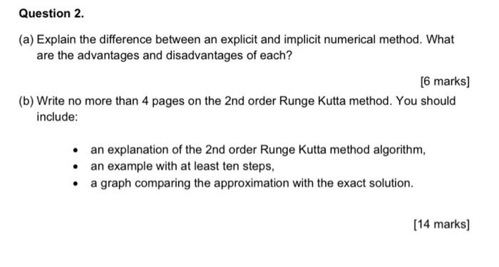 Solved Question 2. (a) Explain the difference between an | Chegg.com