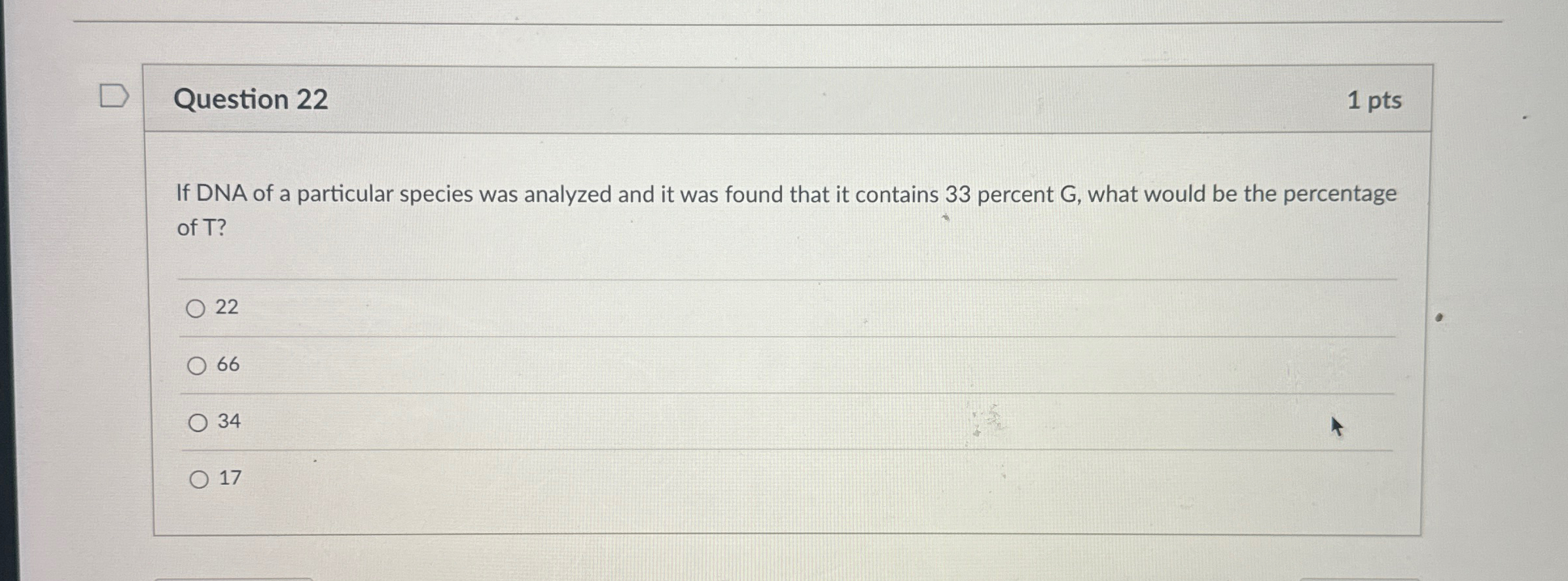 Solved Question 221 ﻿ptsIf DNA of a particular species was | Chegg.com