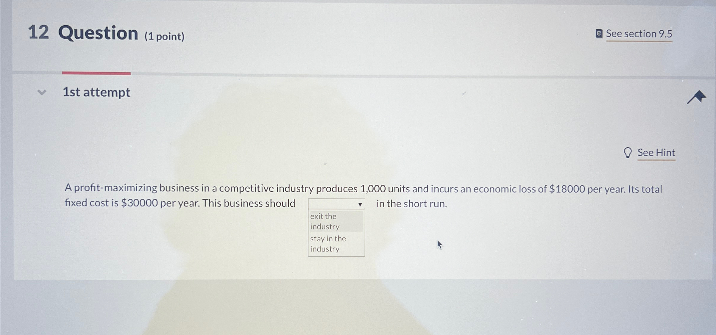 Solved 12 ﻿Question (1 ﻿point)ⓔ ﻿section 9.51st attemptSee | Chegg.com