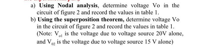 Solved Figua) Using Nodal analysis, determine voltage Vo in | Chegg.com