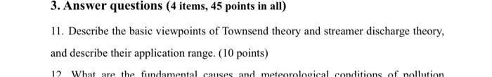 Solved 3. Answer questions ( 4 items, 45 points in all) 11. | Chegg.com