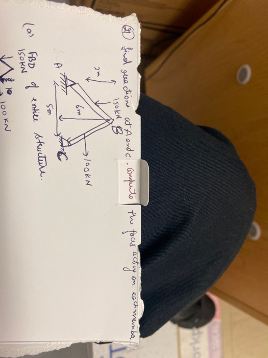 I find reactions at Aande compute the faces acting on | Chegg.com