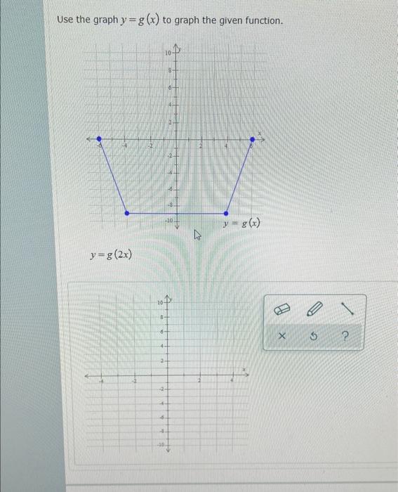 Solved Use the graph y=g(x) to graph the given function. | Chegg.com