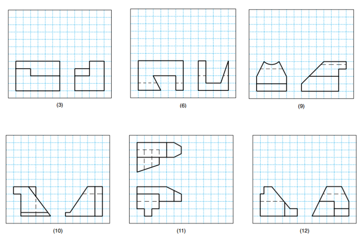Solved draw the third view given the other 2 ﻿in the same | Chegg.com
