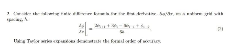 Solved Consider the following finite-difference formula for | Chegg.com