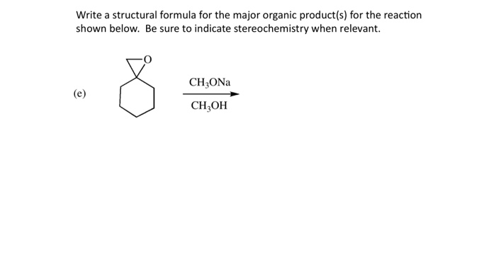 Solved Write a structural formula for the major organic | Chegg.com