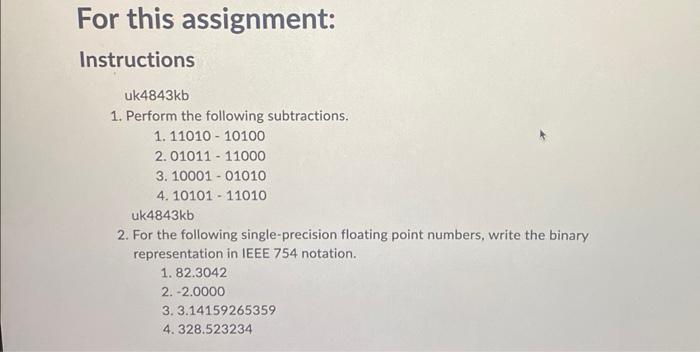 Solved 2. For the following single-precision floating point | Chegg.com