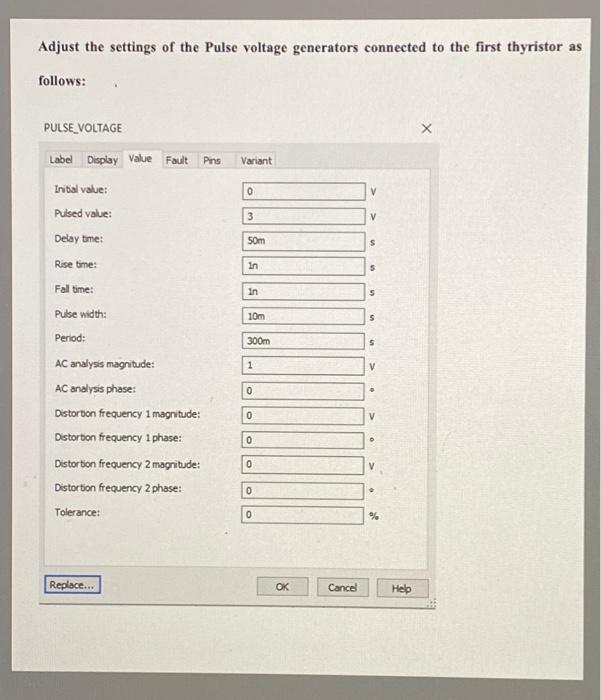 Solved Adjust the settings of the Pulse voltage generators | Chegg.com