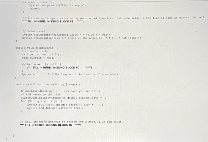 Solved Provided below is a rudimentary dava implementation | Chegg.com