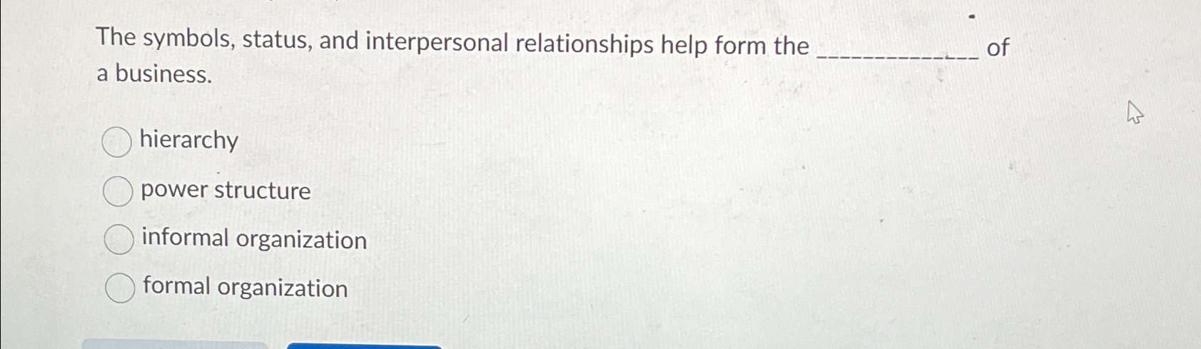 Solved The symbols, status, and interpersonal relationships | Chegg.com