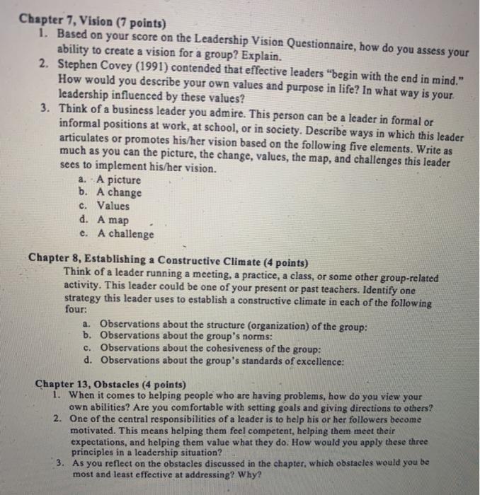 Solved Chapter 7, Vision (7 points) 1. Based on your score | Chegg.com