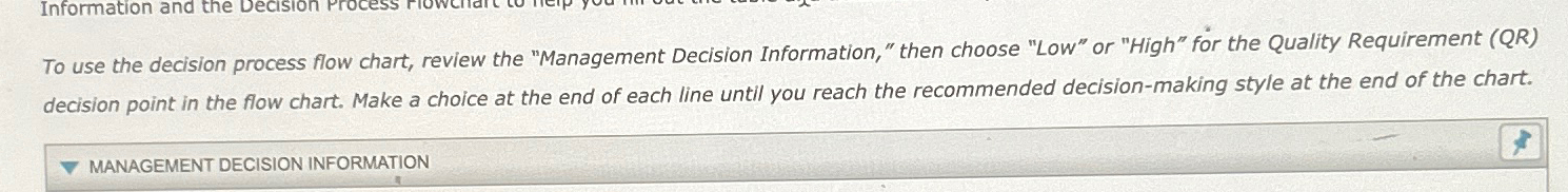 Solved To Use The Decision Process Flow Chart Review The 6185