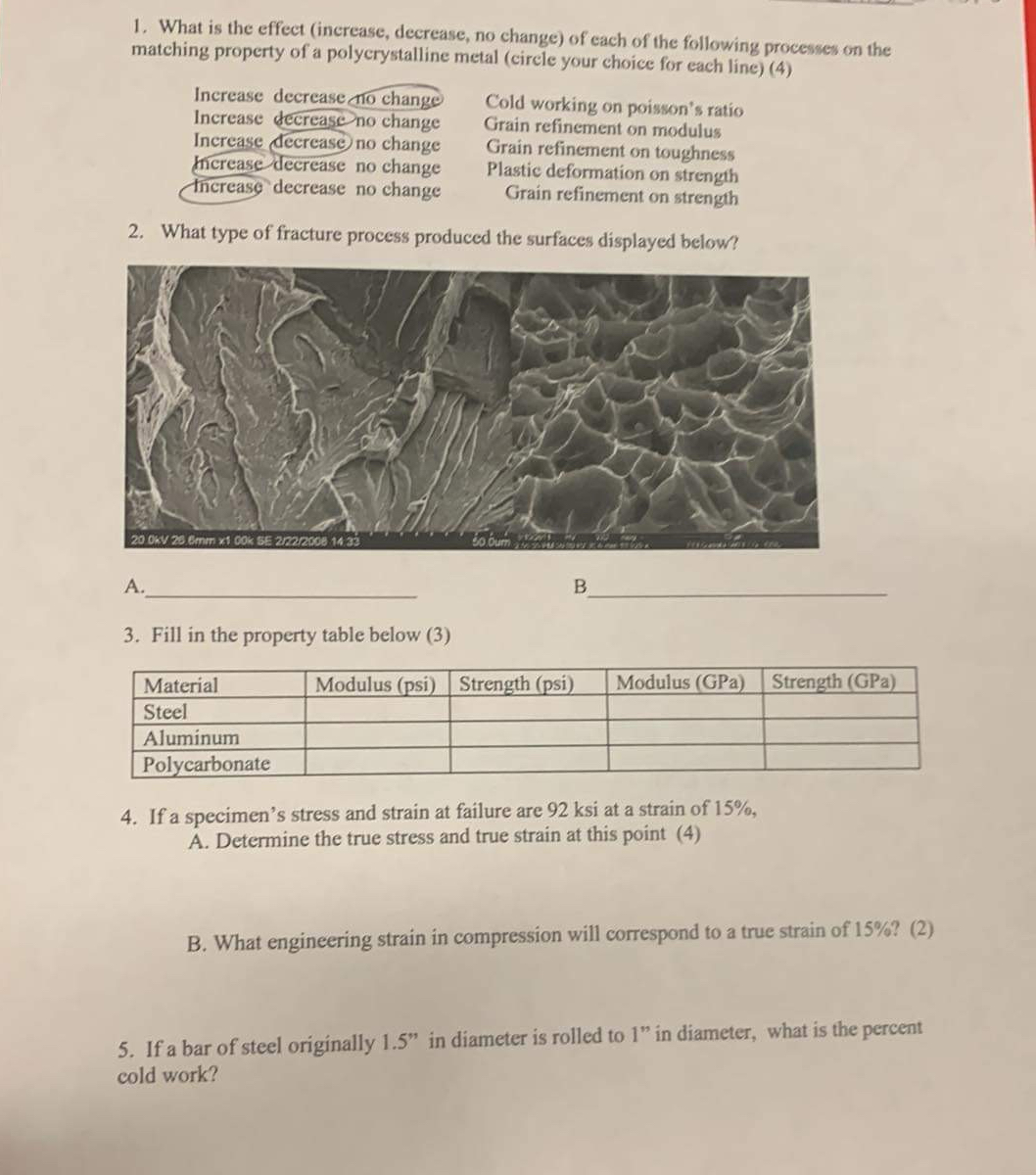 Solved What is the effect (increase, ﻿decrease, no change) | Chegg.com