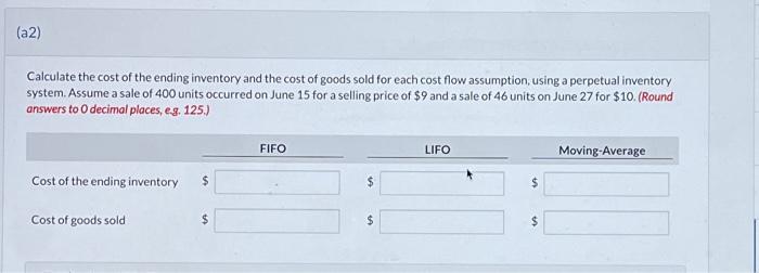 Solved Calculate the weighted-average cost per unit, using a | Chegg.com