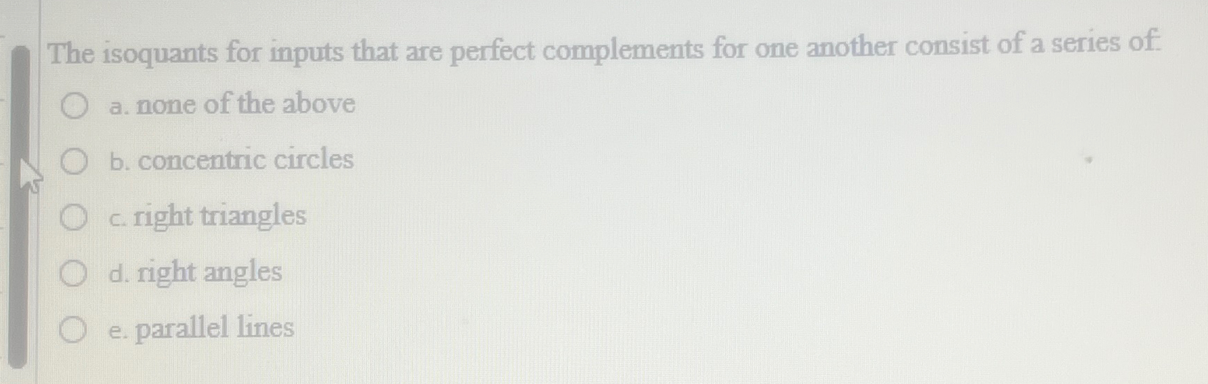 Solved The isoquants for inputs that are perfect complements | Chegg.com