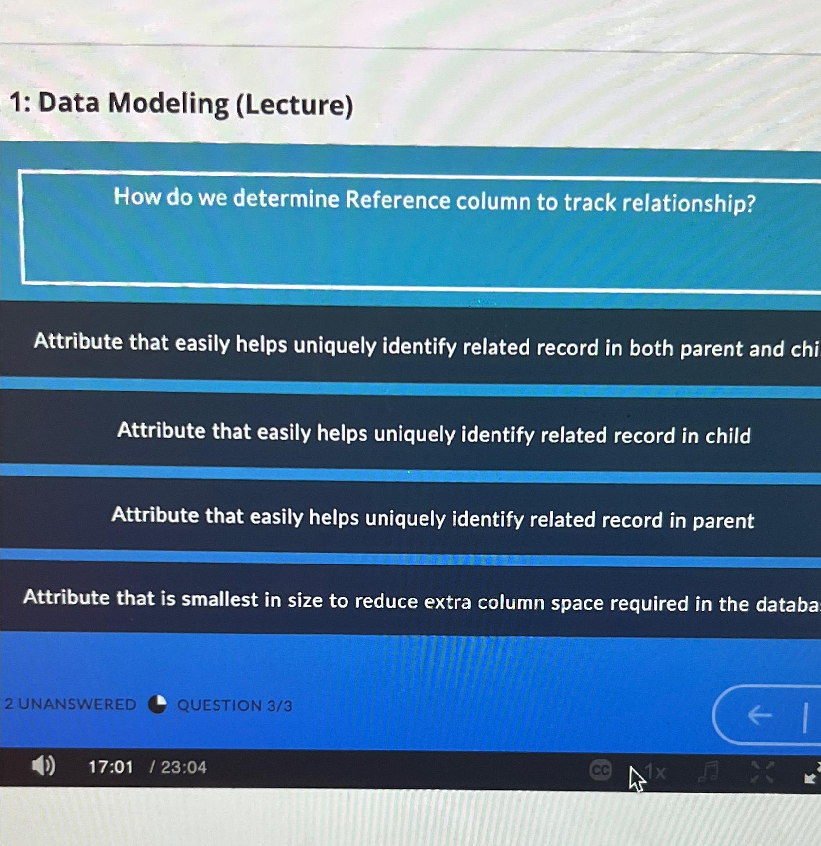 Solved 1: Data Modeling (Lecture)How do we determine | Chegg.com