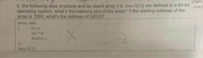 Solved b. the following data structure and its object array | Chegg.com