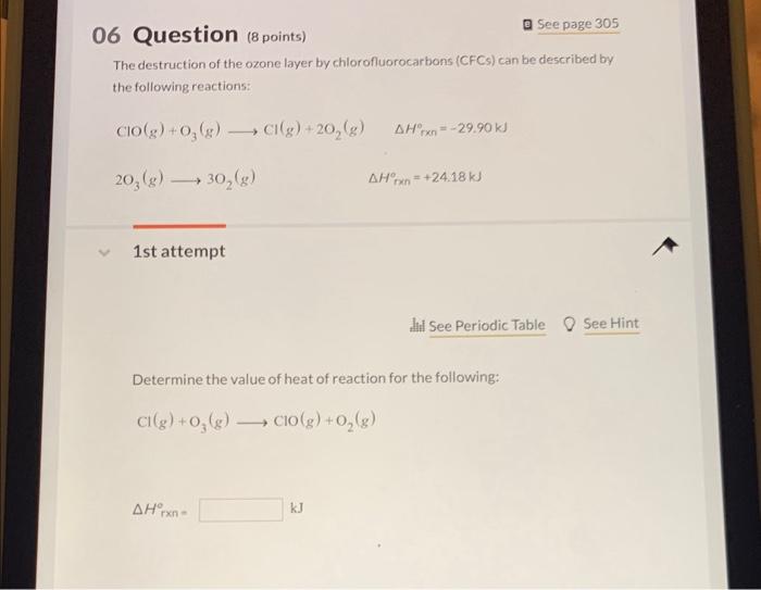 Solved The destruction of the ozane layer by | Chegg.com