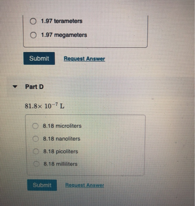 Solved Part A 45.7 x 105 g 0 4.57 kilograms O 4.57 gigagrams | Chegg.com