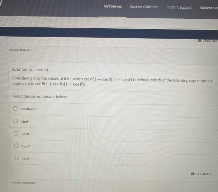 Solved FEEDBACK Content attribution QUESTION 12.1 POINT You | Chegg.com